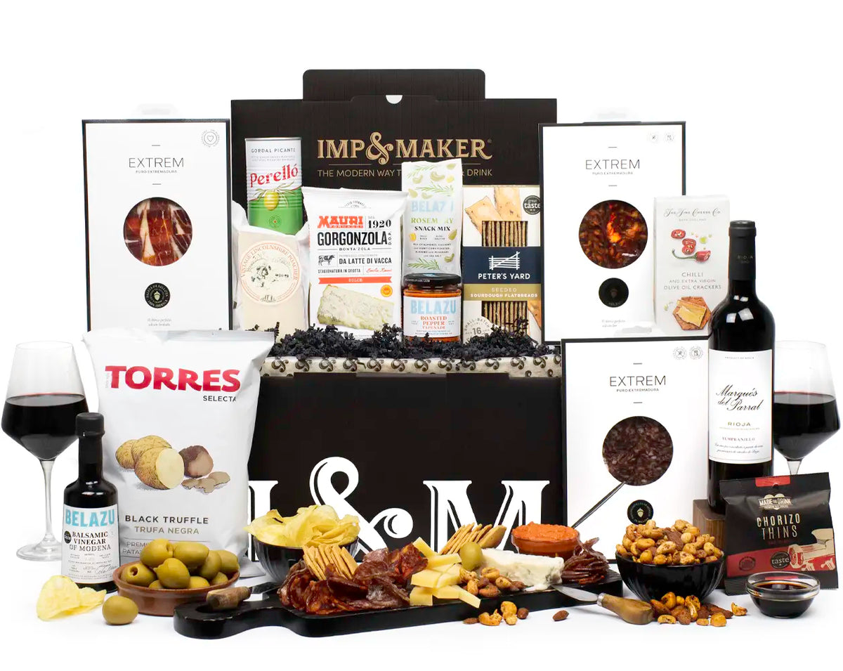 Luxury Charcuterie & Wine Experience Hamper | Gourmet Food Gift | IMP ...