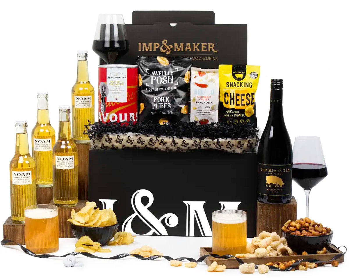 Red Wine & Beer Pub In A Box Gift Hamper | IMP & MAKER